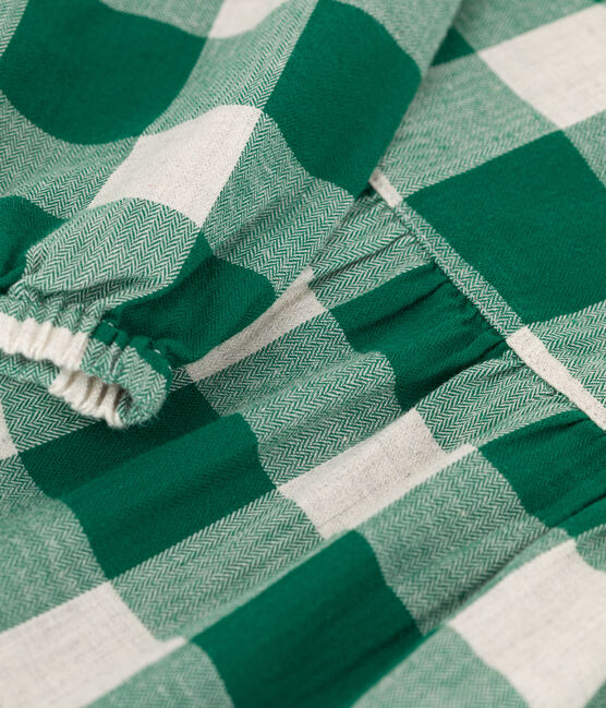 Petit Bateau Long-Sleeved Flannel Checkered Dress | Hey Kiddo Toronto