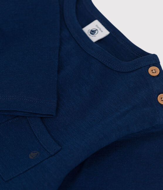 Petit Bateau Navy Long-sleeved Cotton T-shirt | Hey Kiddo Toronto
